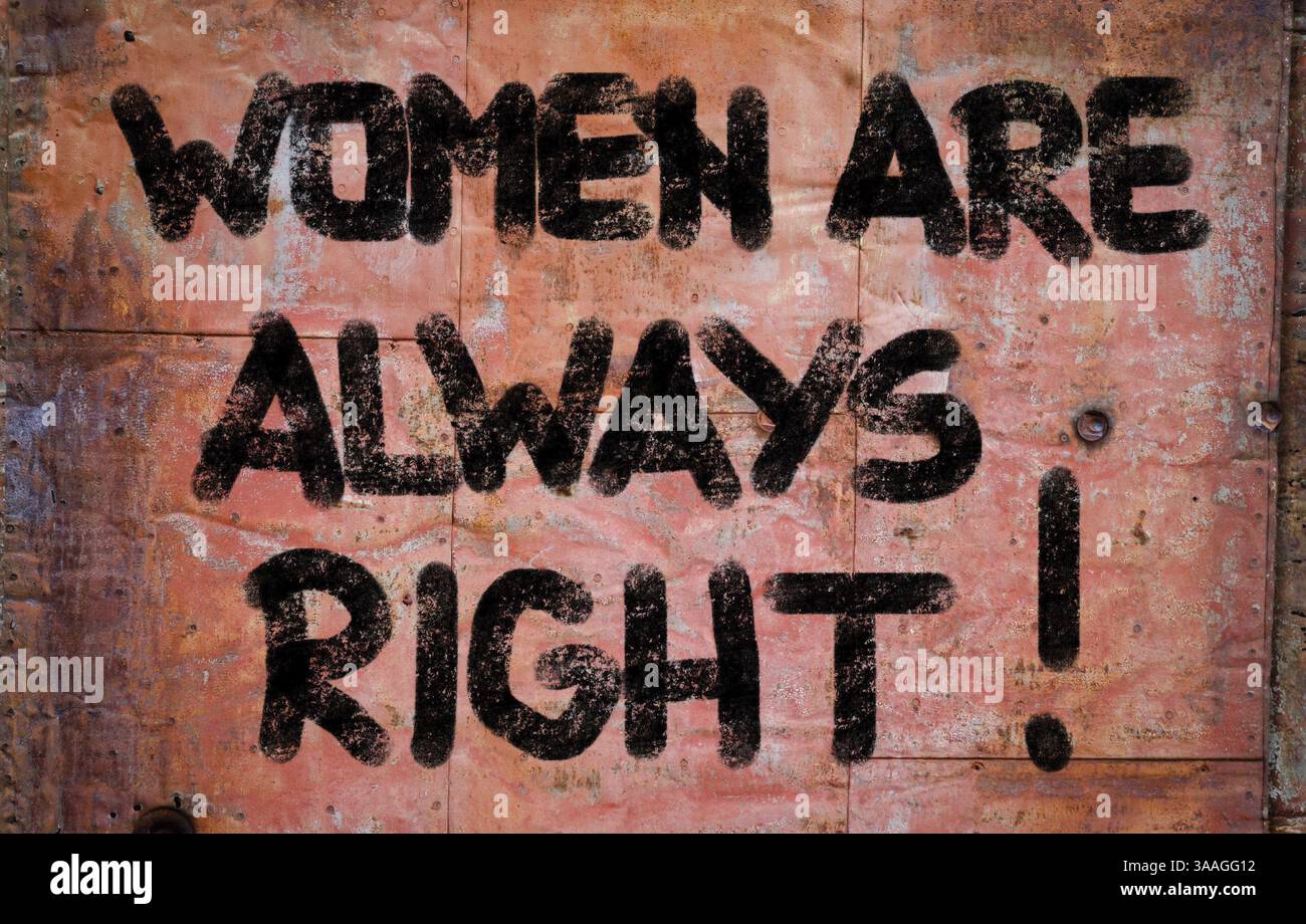 Women Are Always Right Concept Stock Photo - Alamy
