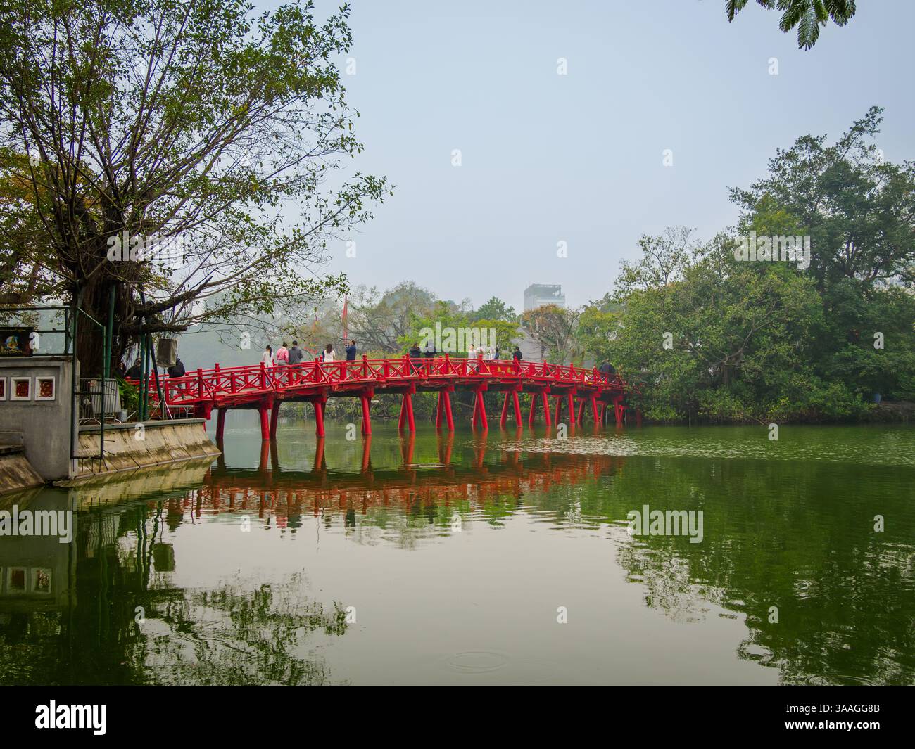 The Huc or Red Bridge, Hanoi, Vietnam Stock Photo - Alamy