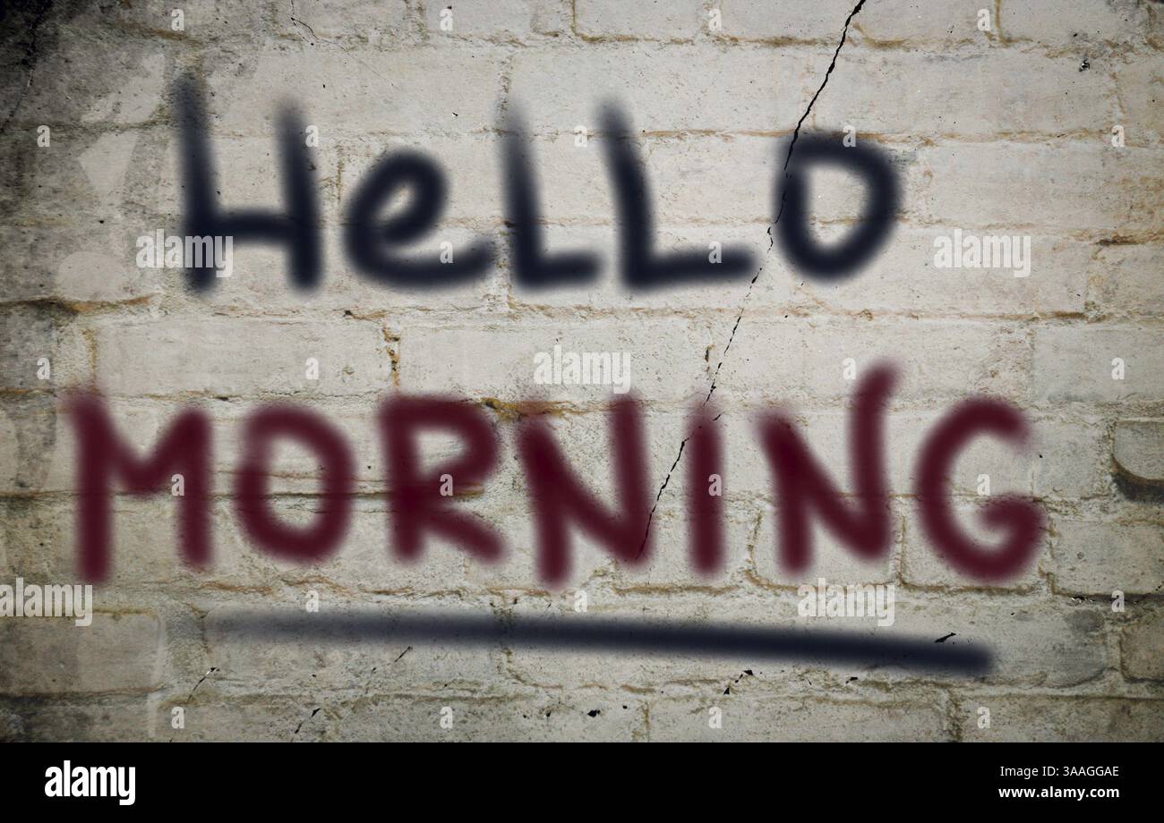 Hello Morning Concept Stock Photo - Alamy