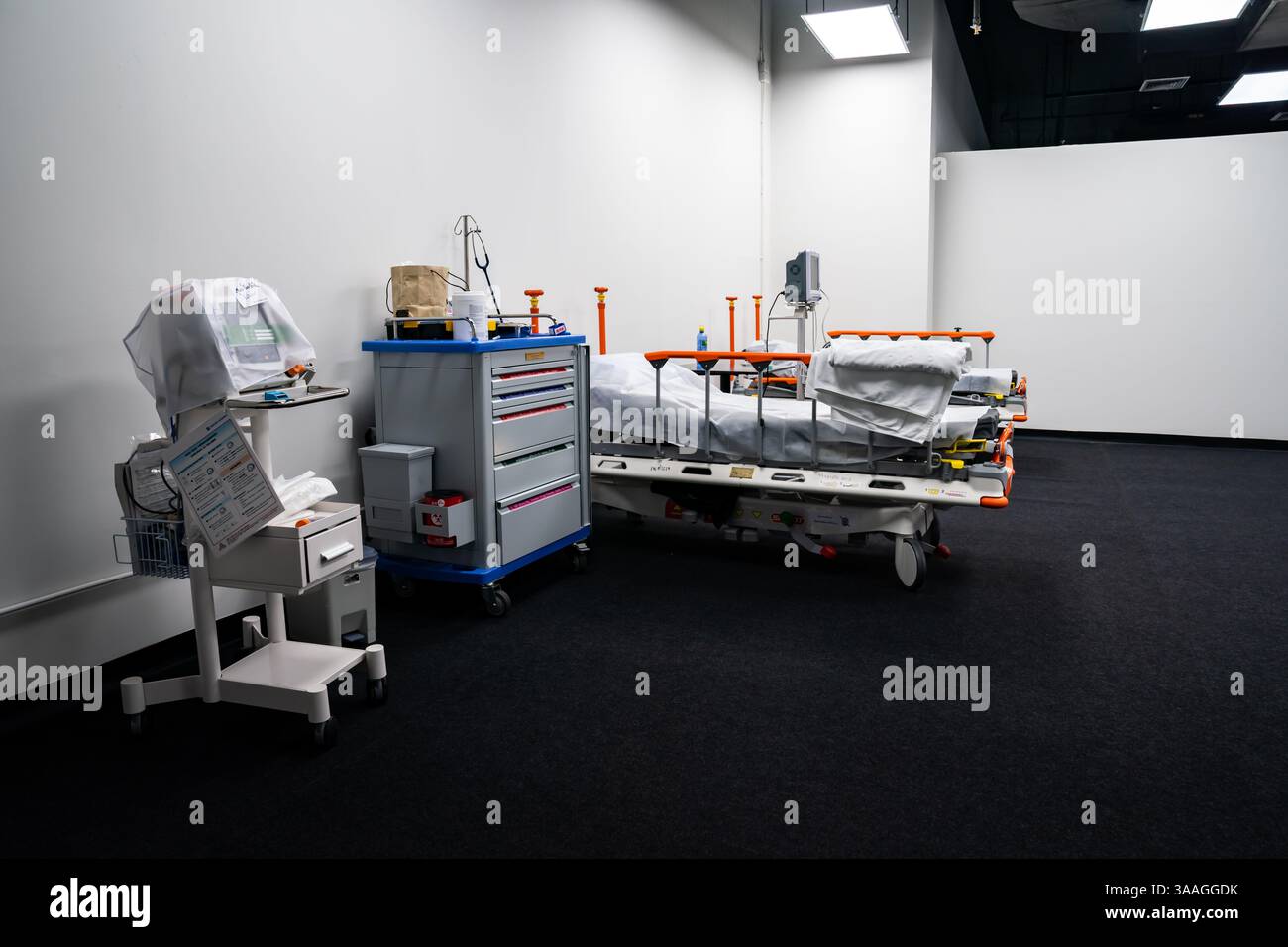 Bangkok, Thailand - 26 Aug 2021, Environment of Temporary Medical room ...