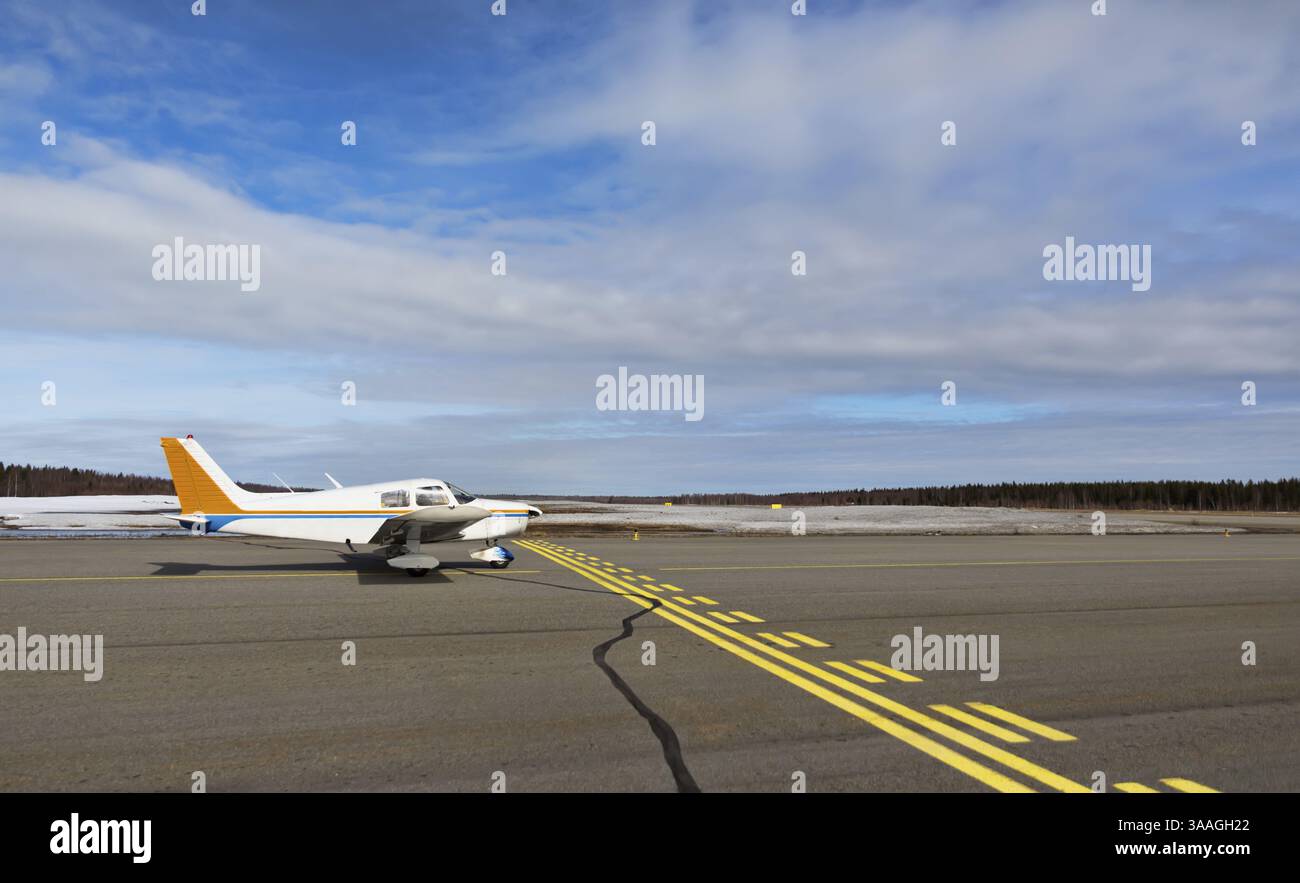 Small hobby aircraft parked at private airport Stock Photo - Alamy