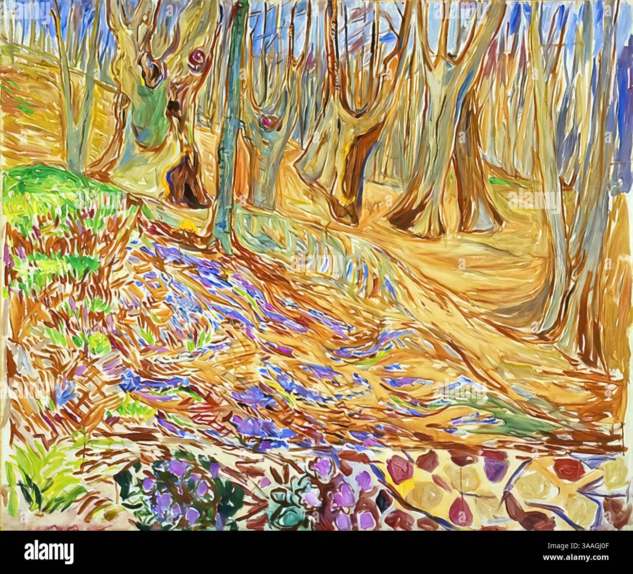 Spring in the Elm Forest, 1923 (painting) Munch, Edvard (1863-1944 ...