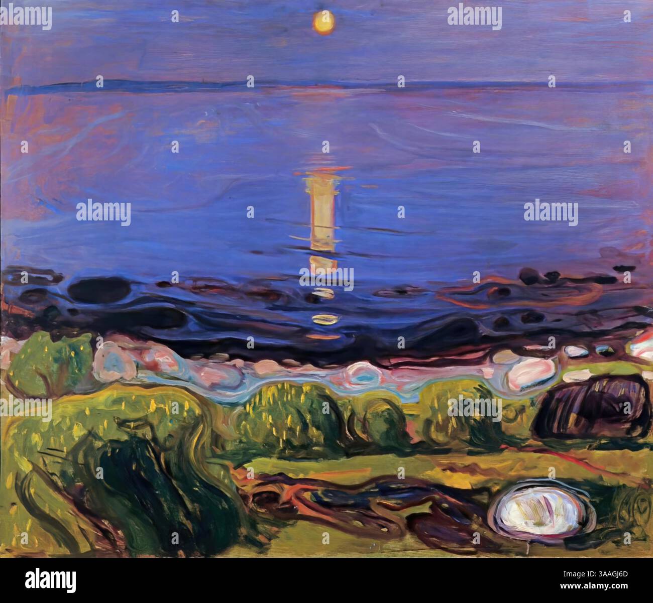 Modernist beach painting Stock Vector Images - Alamy