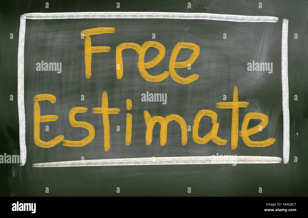 Free Estimate Concept Stock Photo - Alamy