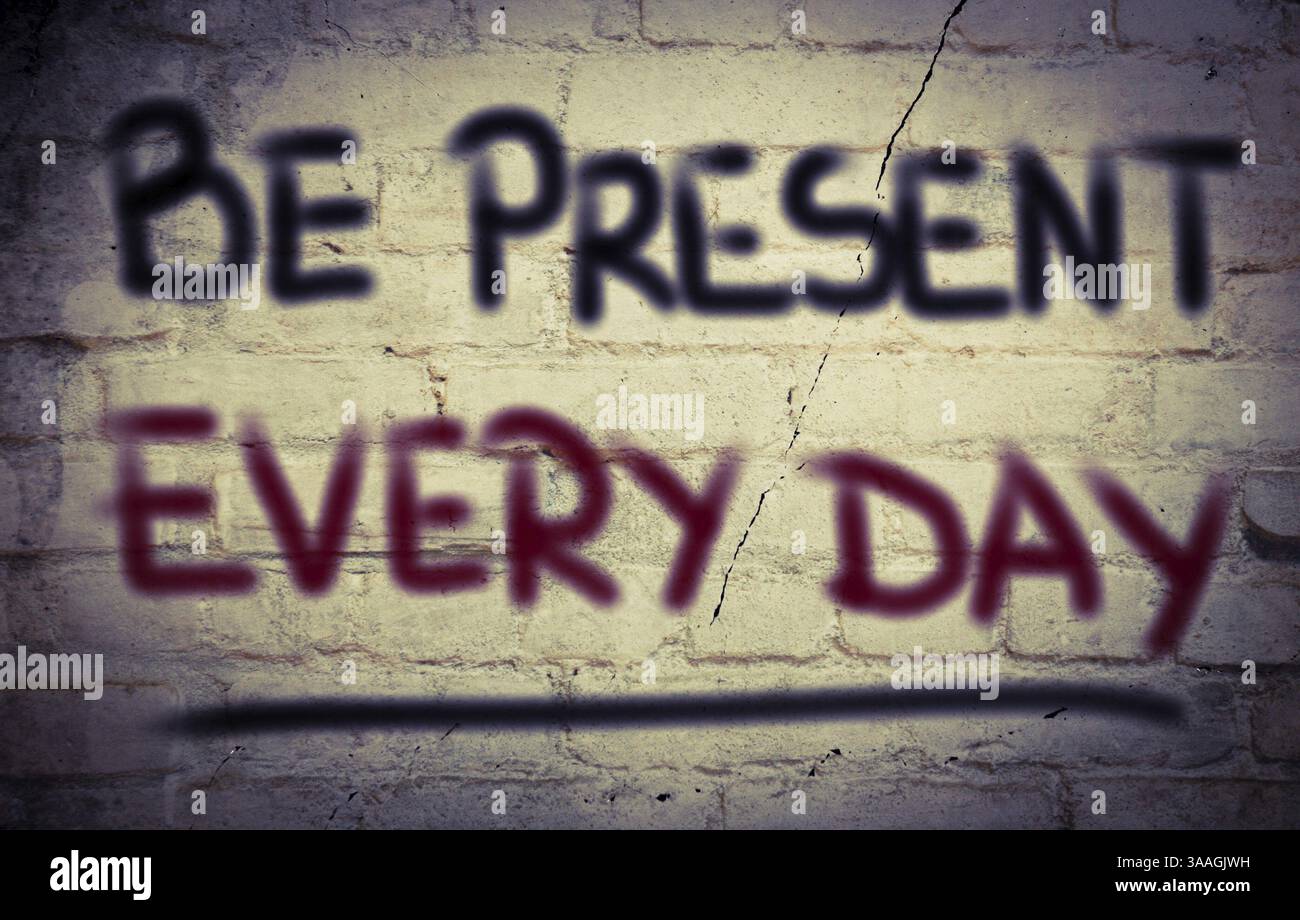 Image of words be present hi-res stock photography and images - Alamy