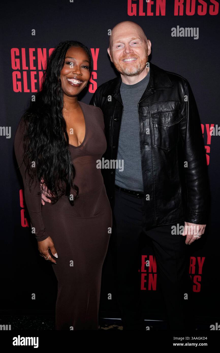 Nia Renee Hill and Bill Burr attend the Broadway opening night of ...