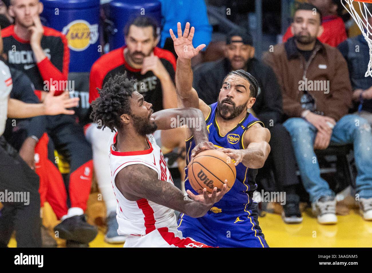 March 31, 2025, Los Angeles, California, USA: Los Angeles Lakers' Gabe ...