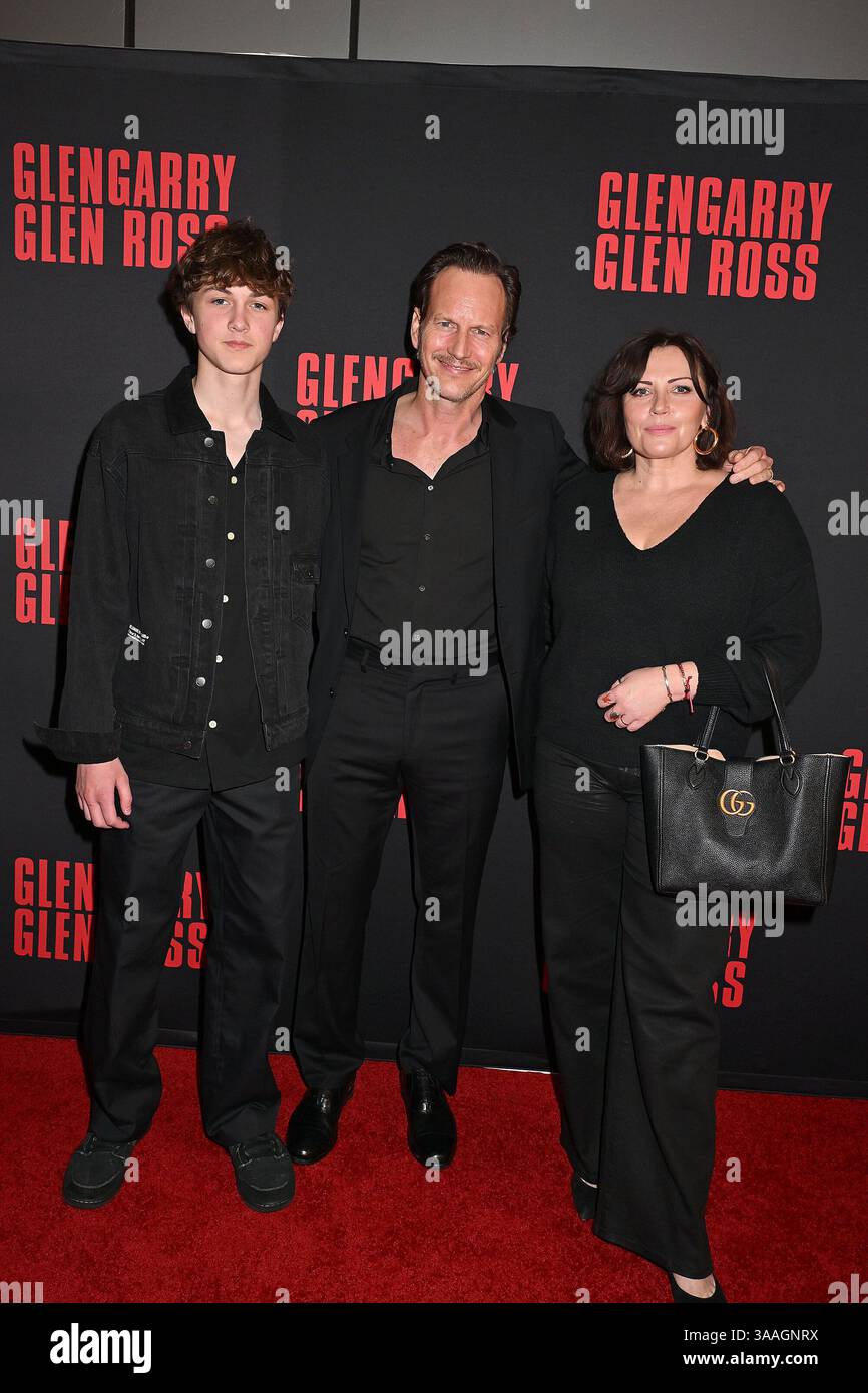 Kalin, Patrick Wilson and wife Dagmara Domincyk attend the "GLENNGARRY ...
