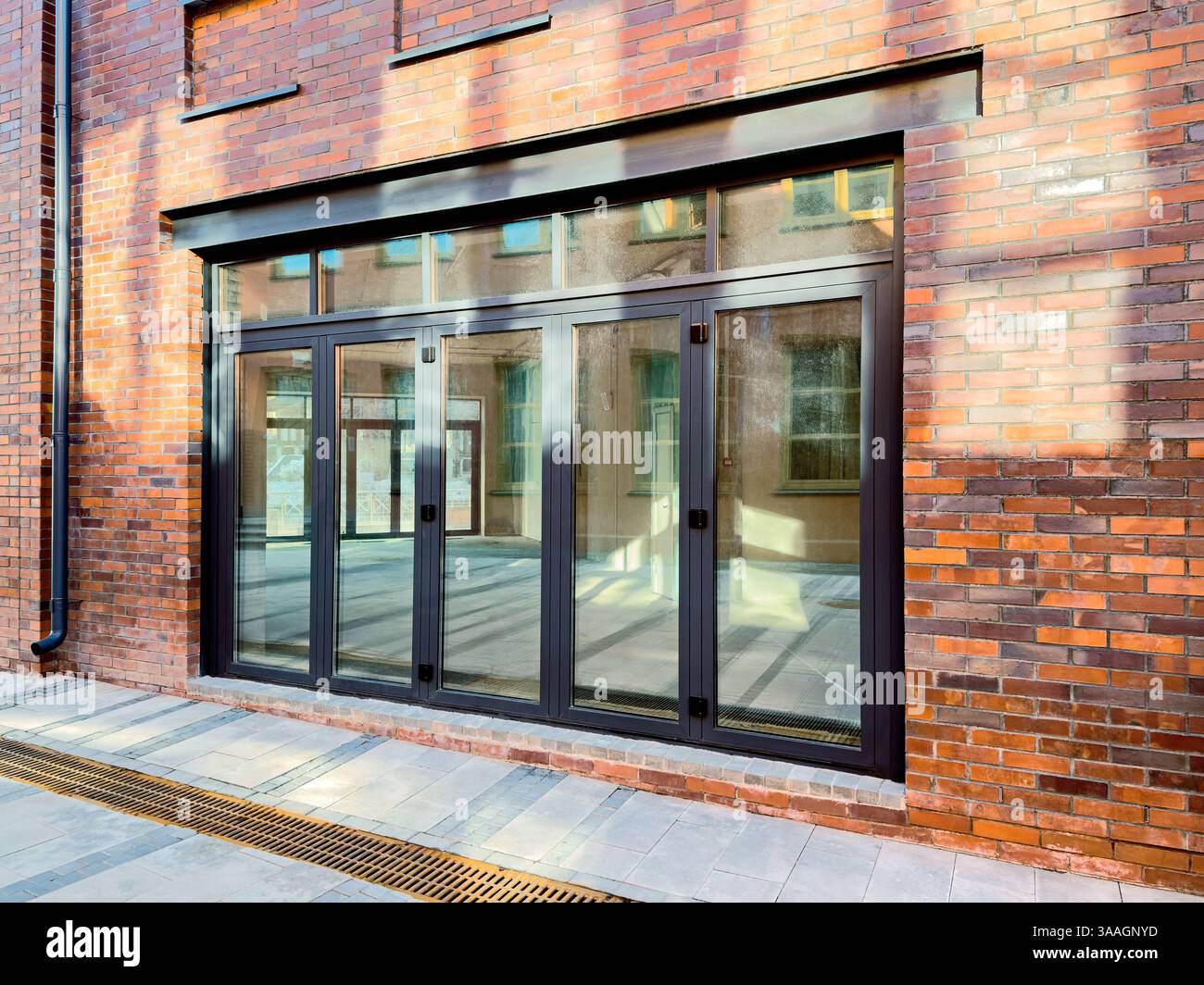 new entrance to the old industrial building converted into office after ...