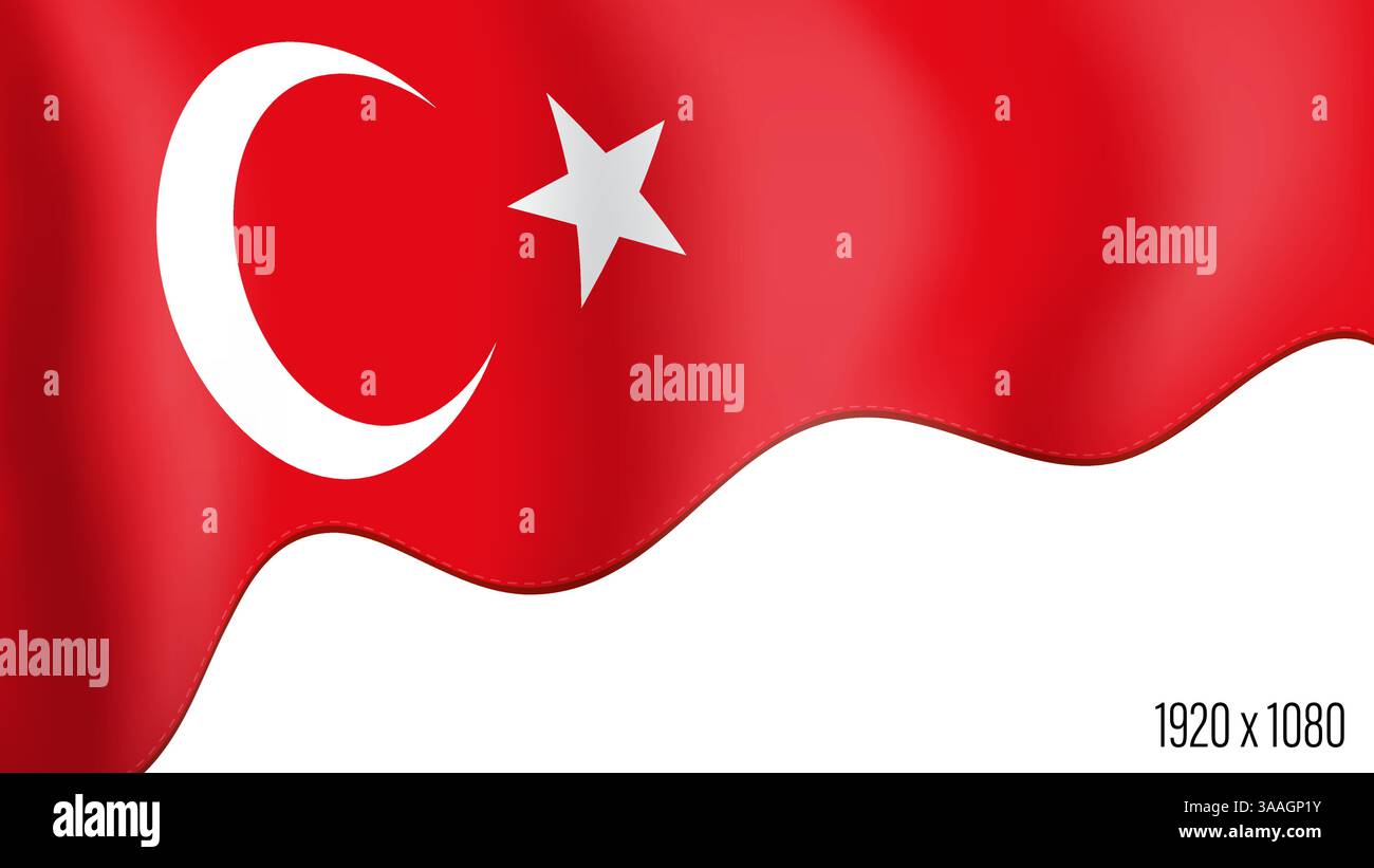 Turkey country flag realistic independence day background. Turkish ...