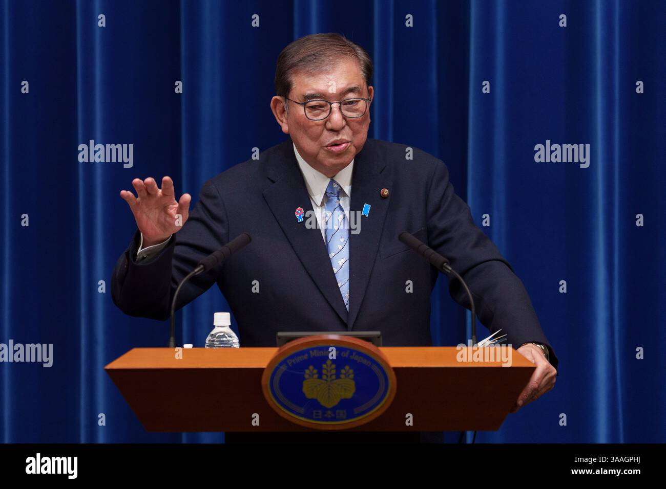 April 1, 2025, Tokyo, Japan: Japanese Prime Minister Shigeru Ishiba ...