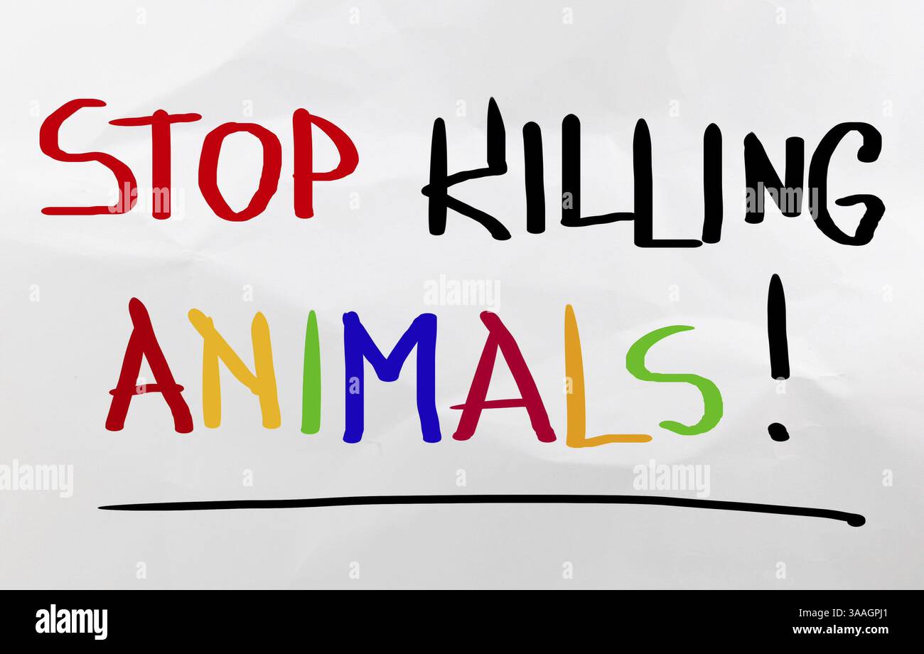 Stop Killing Animals Concept Stock Photo - Alamy