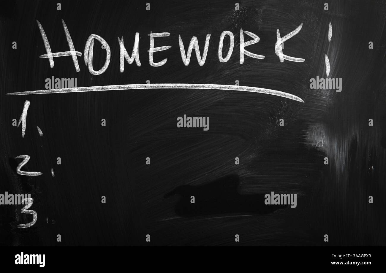 Homework sign hi-res stock photography and images - Alamy