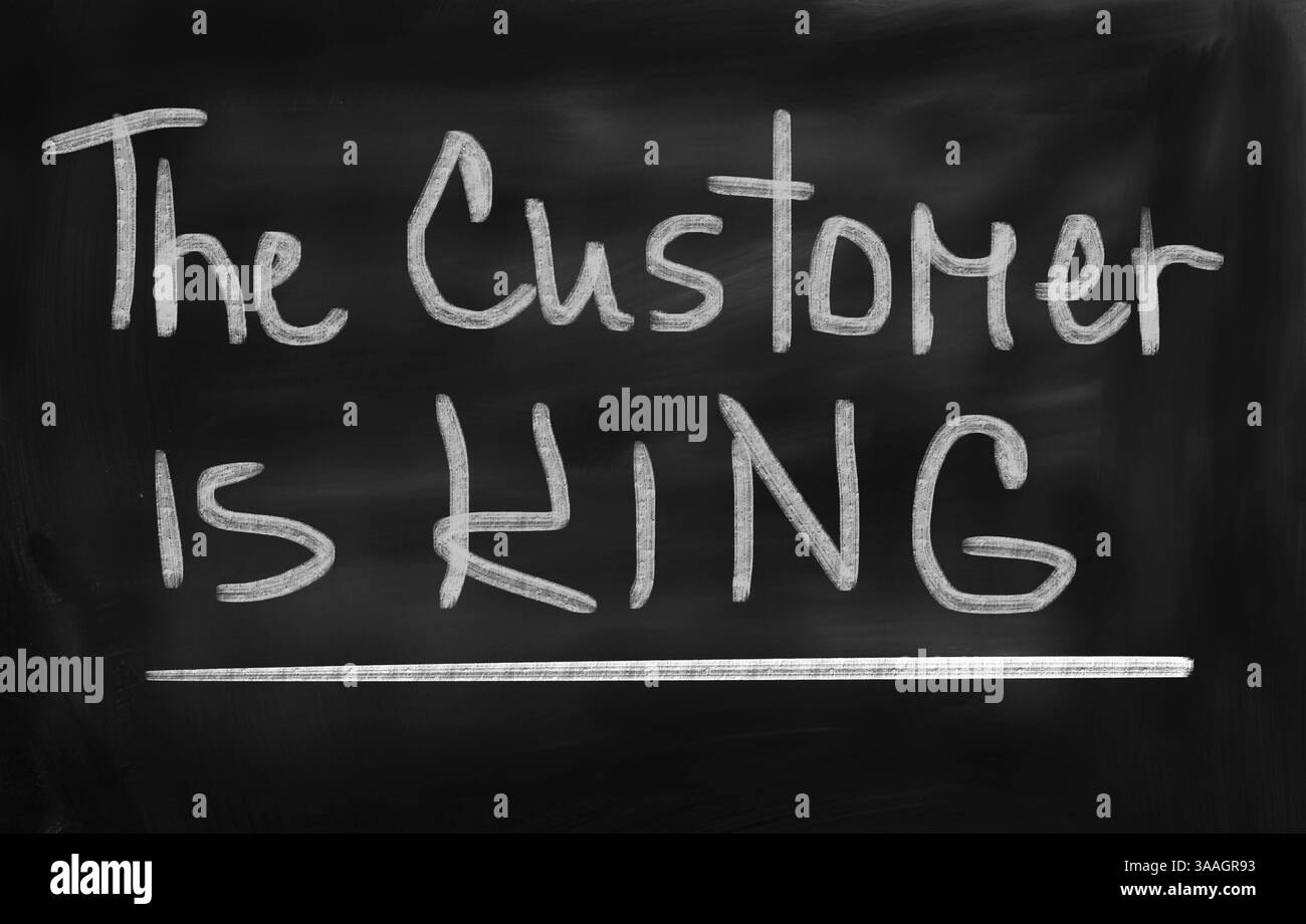 Customer king Black and White Stock Photos & Images - Alamy