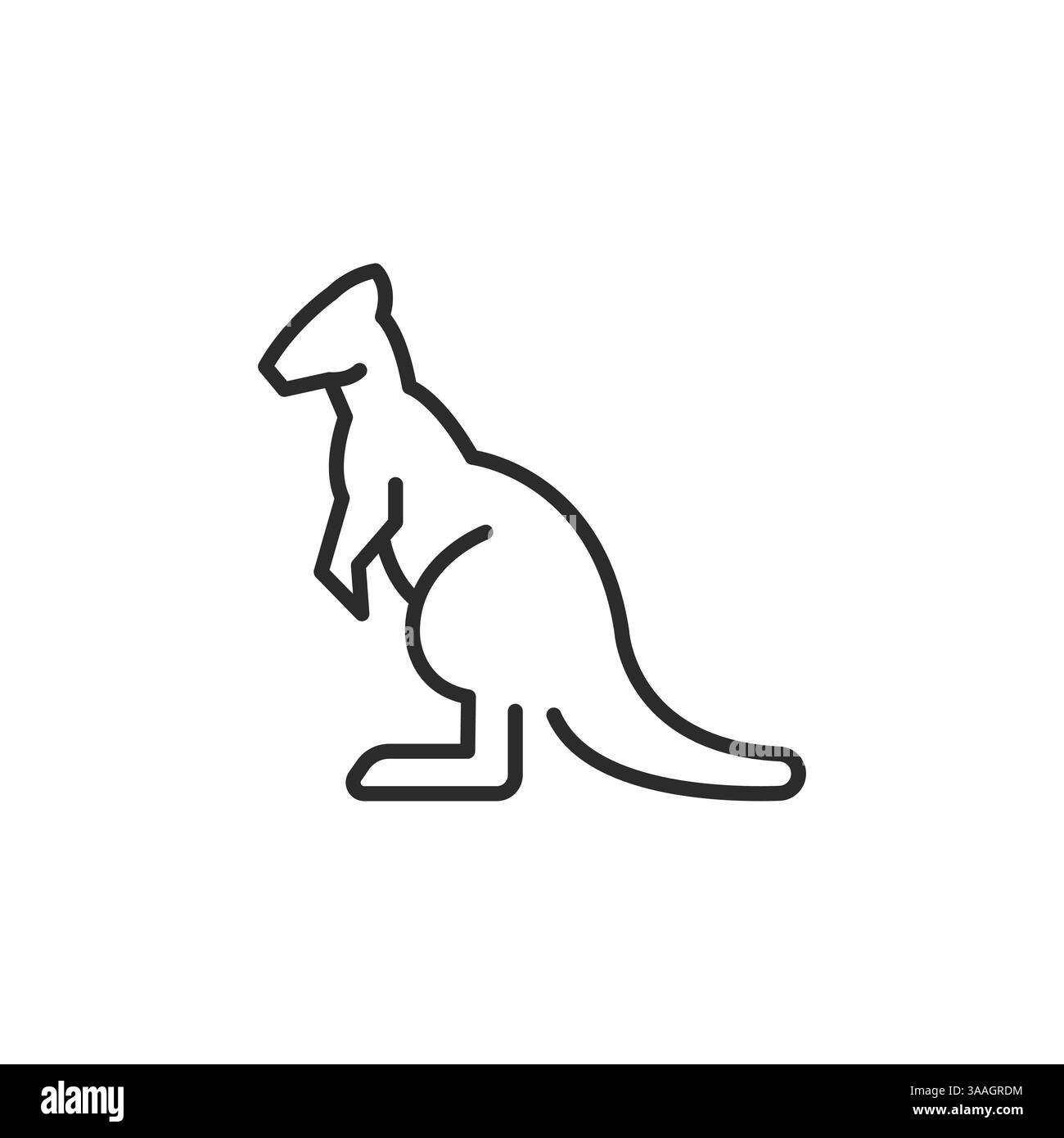 Kangaroo head vector Black and White Stock Photos & Images - Alamy