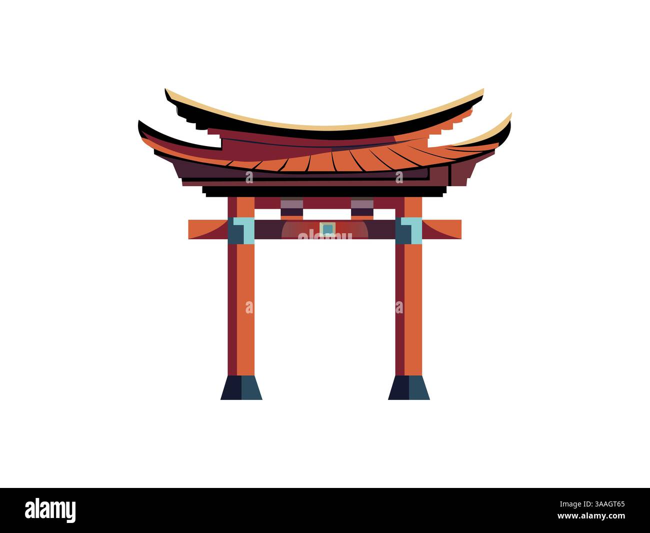 Japanese Culture Shrine Beautiful Gate For Architecture Design Stock ...