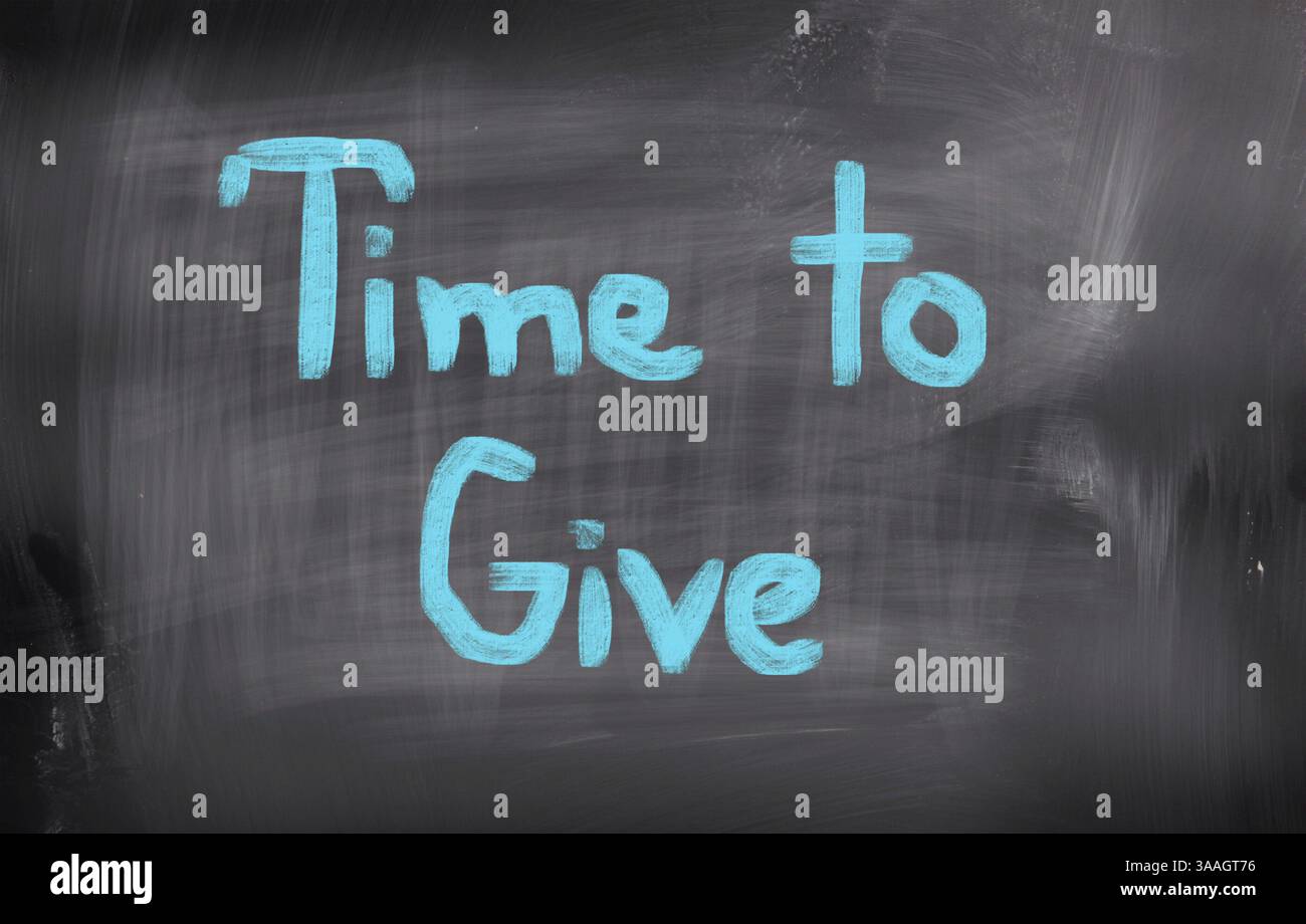 Time To Give Concept Stock Photo - Alamy
