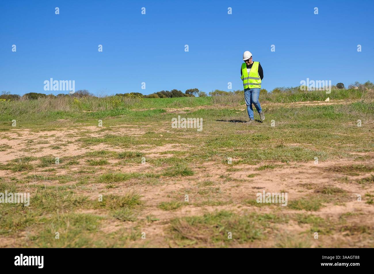 Engineer inspecting field future hi-res stock photography and images ...