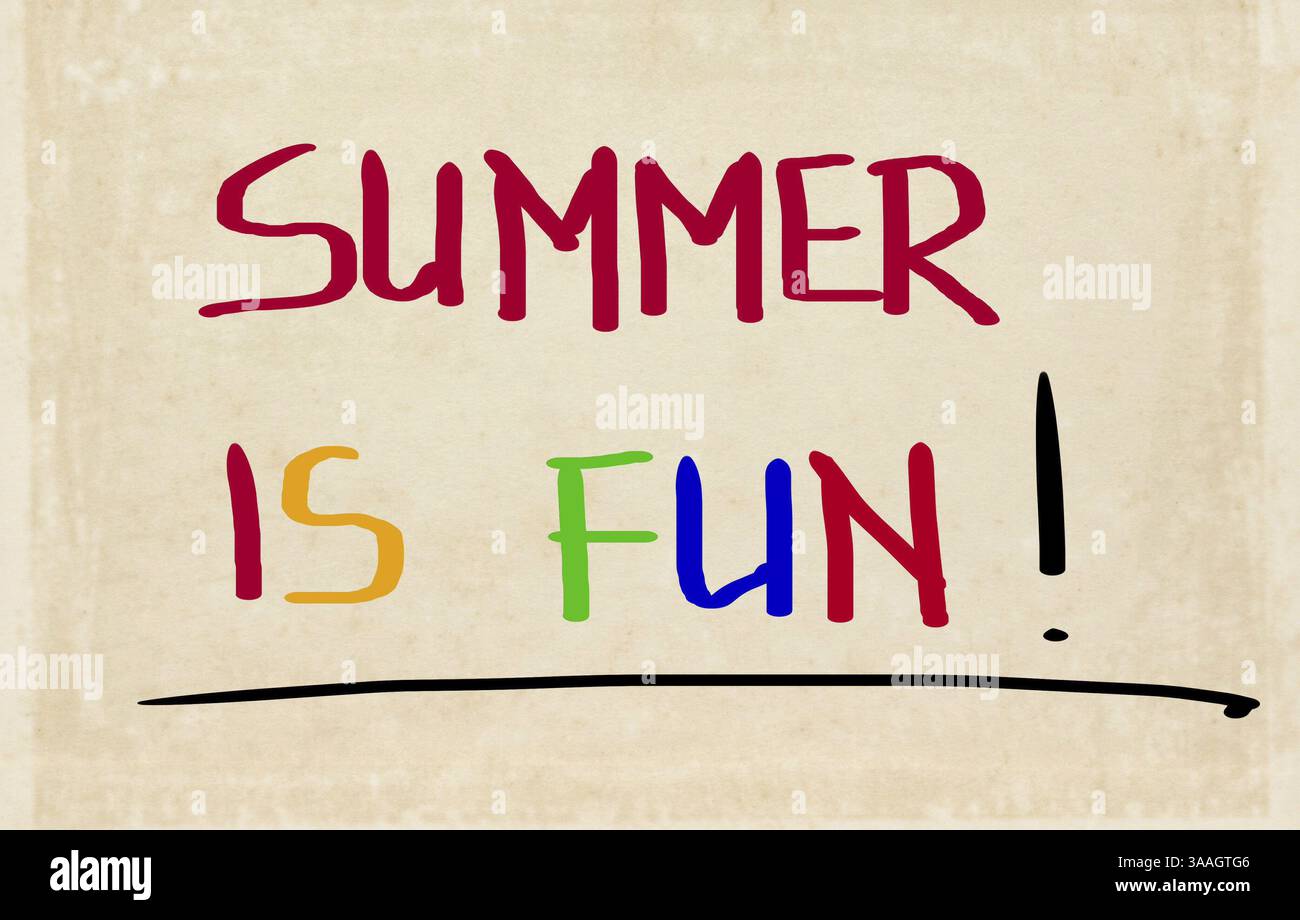 Summer Is Fun Concept Stock Photo - Alamy