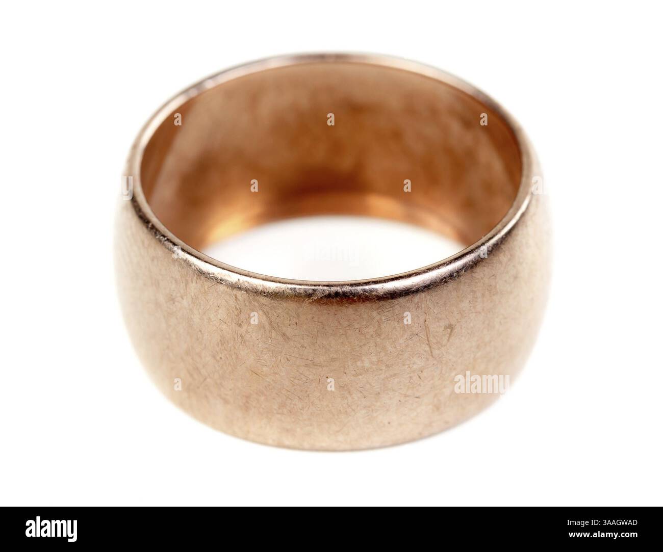 Old gold wedding ring, isolate on white Stock Photo - Alamy