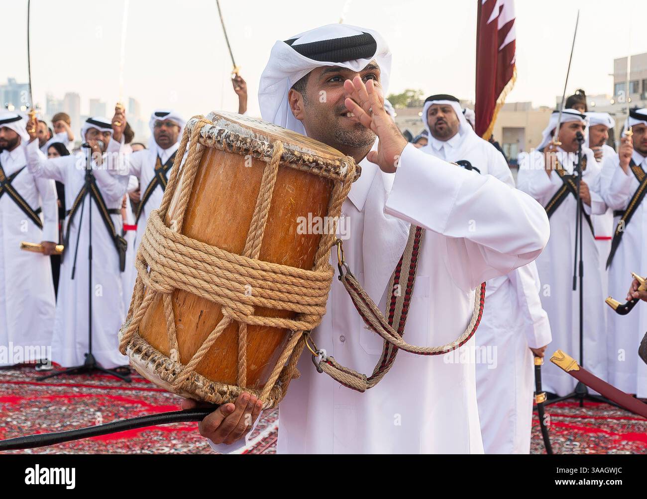 Qatar Eid al-Fitr 2025 Celebration A Qatari traditional band is ...