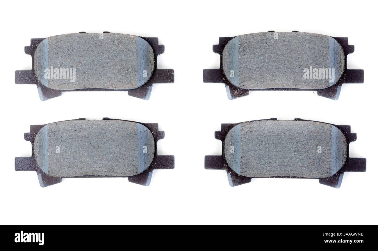 Set of brake pads, isolate on white Stock Photo - Alamy