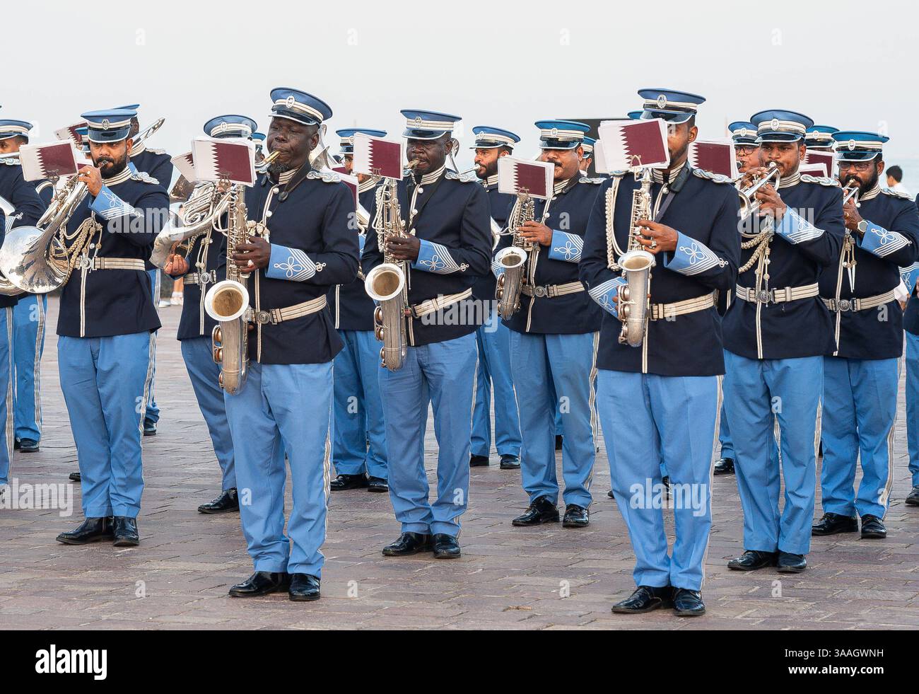 Qatar Eid al-Fitr 2025 Celebration Members of the Qatari police band ...