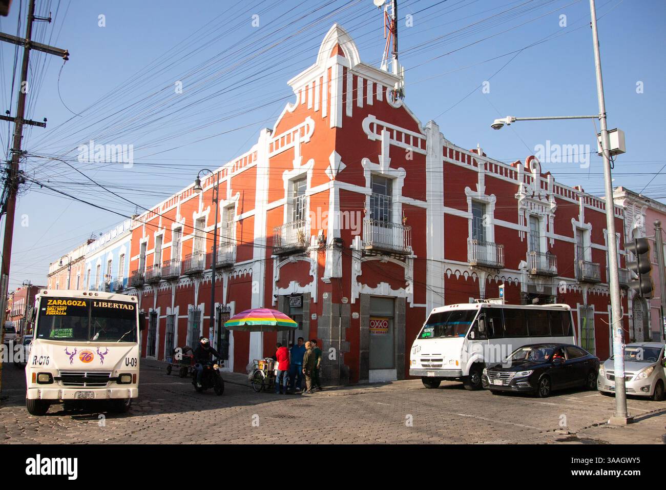 Puebla, Mexico, 1st January 2025: Colored streets and colonial ...
