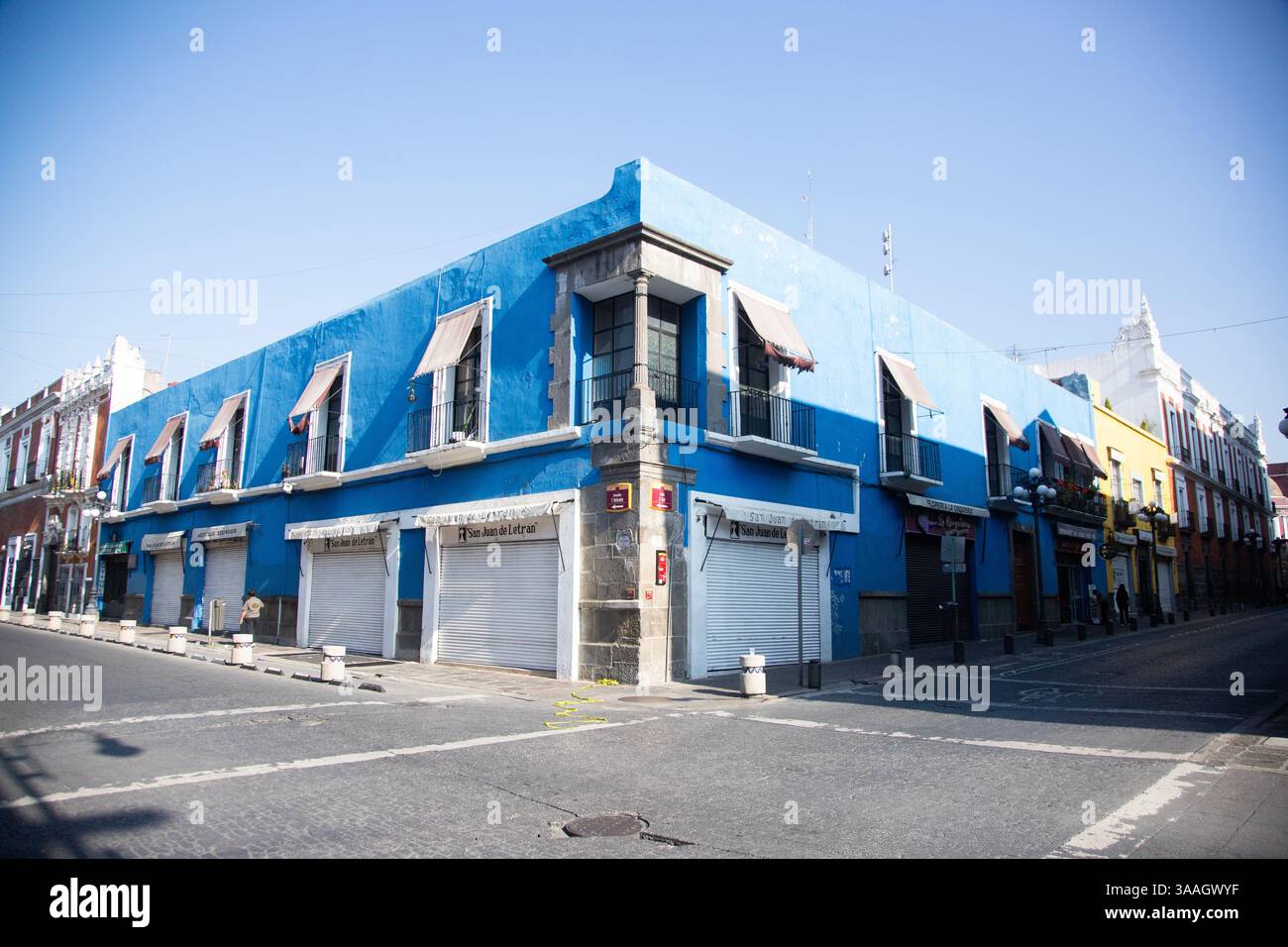 Puebla, Mexico, 1st January 2025: Colored streets and colonial ...