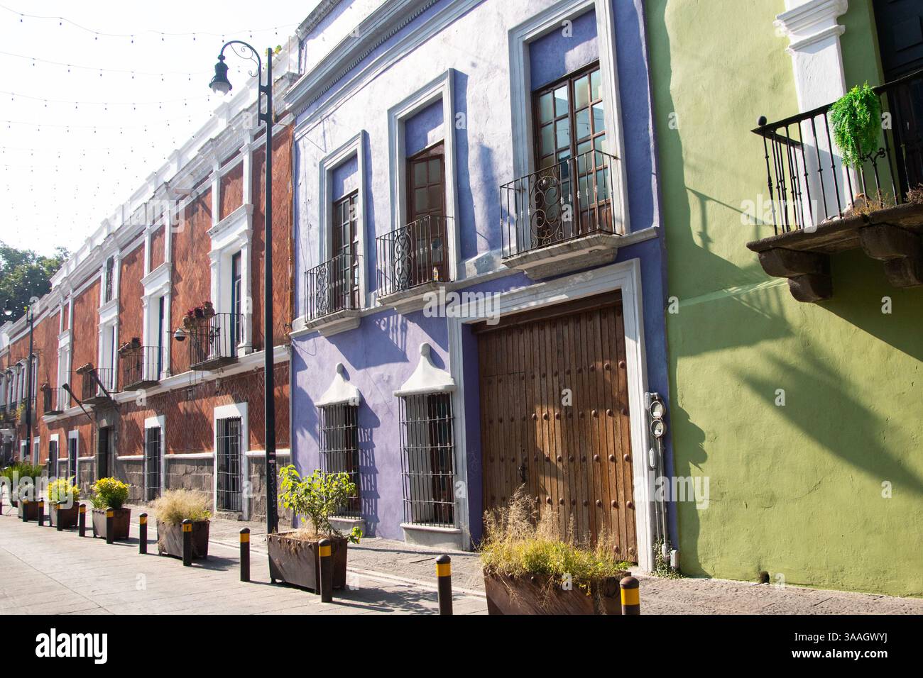 Puebla, Mexico, 1st January 2025: Colored streets and colonial ...