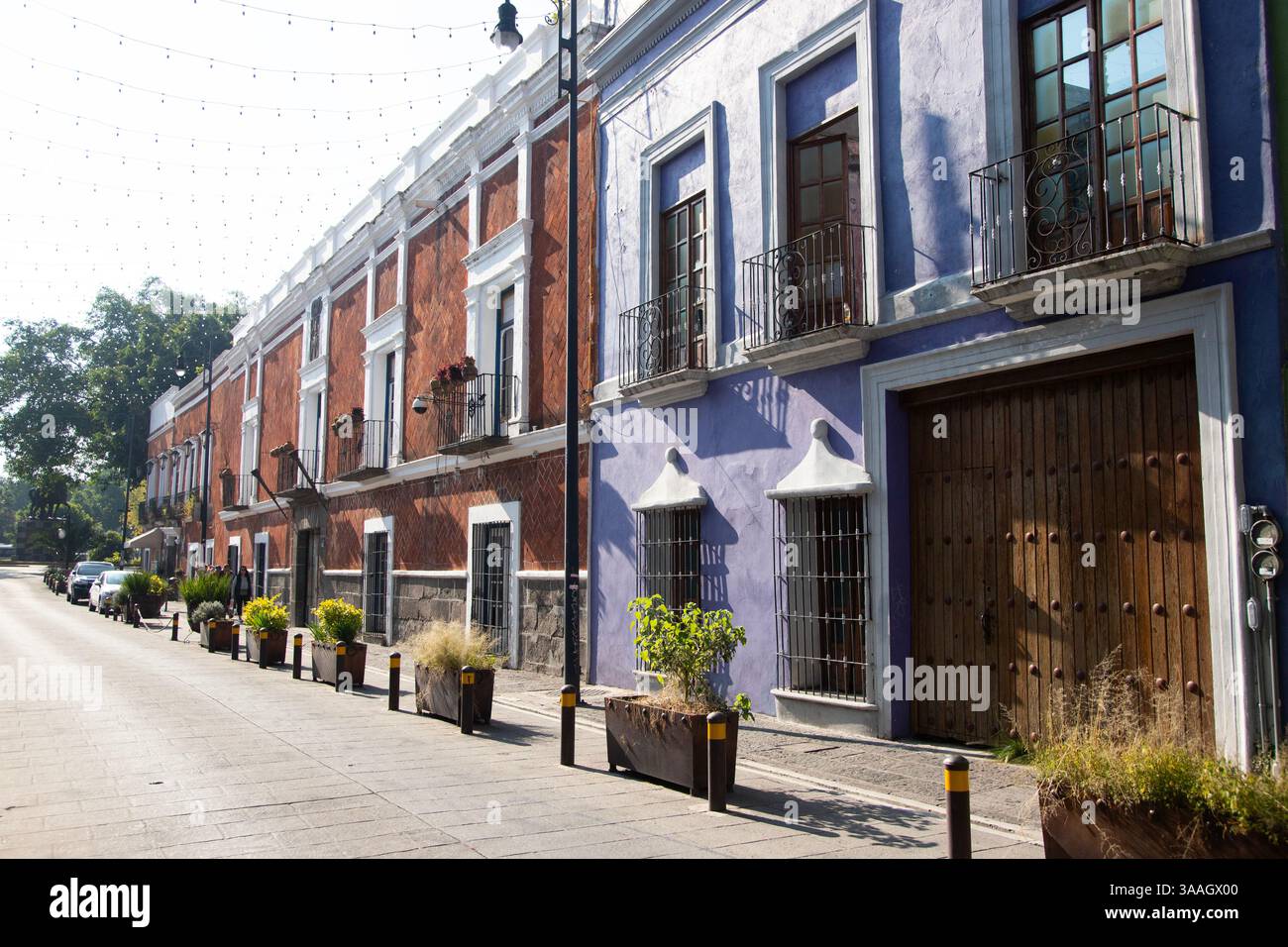 Puebla, Mexico, 1st January 2025: Colored streets and colonial ...