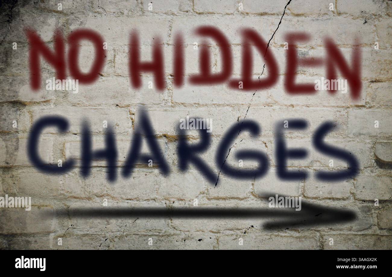 No Hidden Charges Concept Stock Photo - Alamy