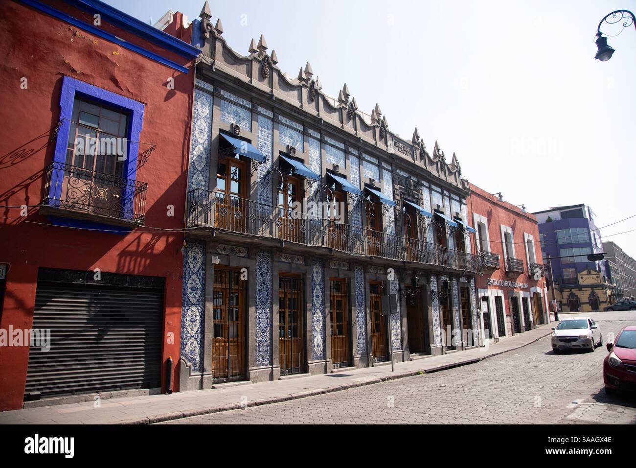 Puebla, Mexico, 1st January 2025: Colored streets and colonial ...