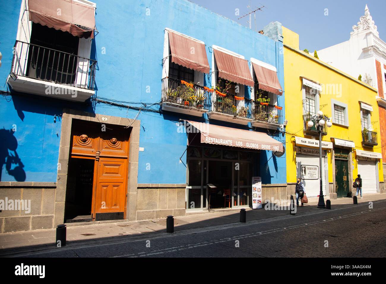 Puebla, Mexico, 1st January 2025: Colored streets and colonial ...