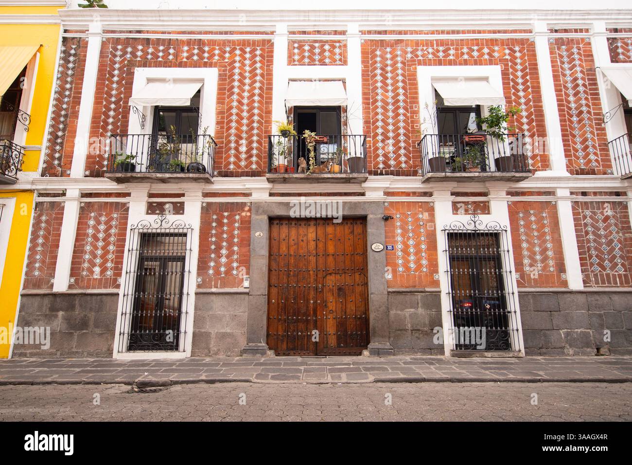 Puebla, Mexico, 1st January 2025: Colored streets and colonial ...