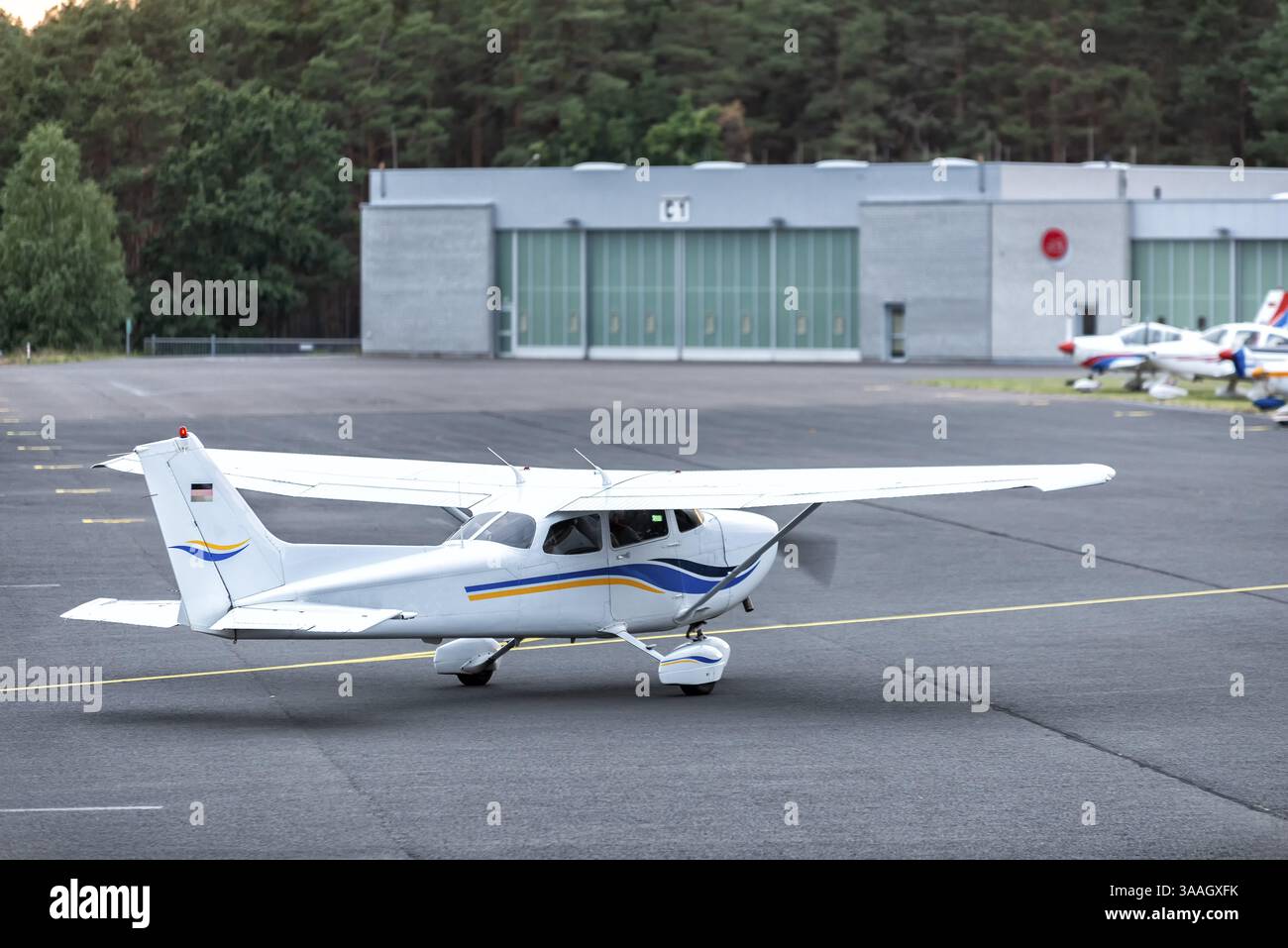 Small propeller aircraft at a small airfield in Germany Stock Photo - Alamy