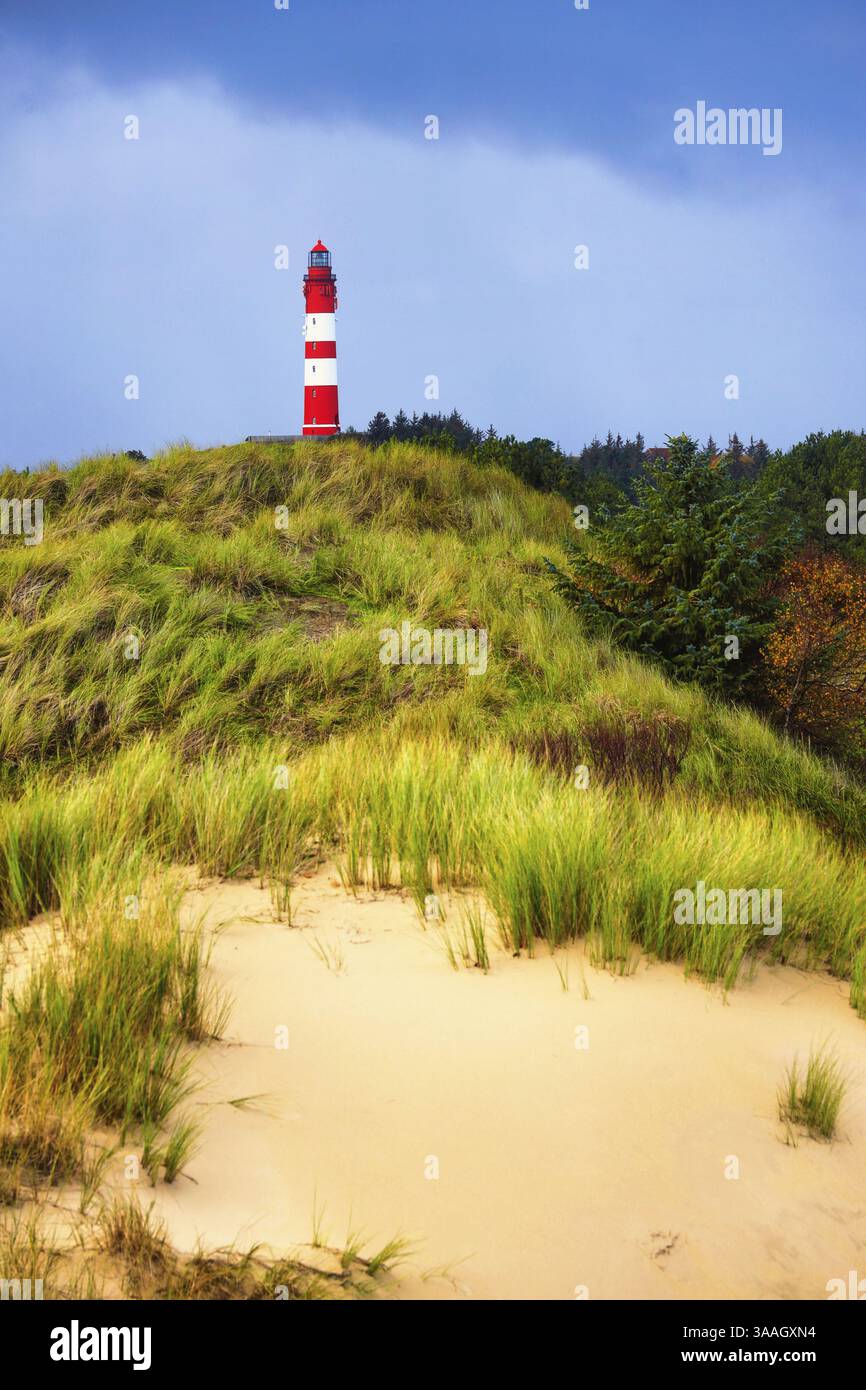 The Lighthouse in the Dunes of Amrum, Germany, Europe Stock Photo - Alamy