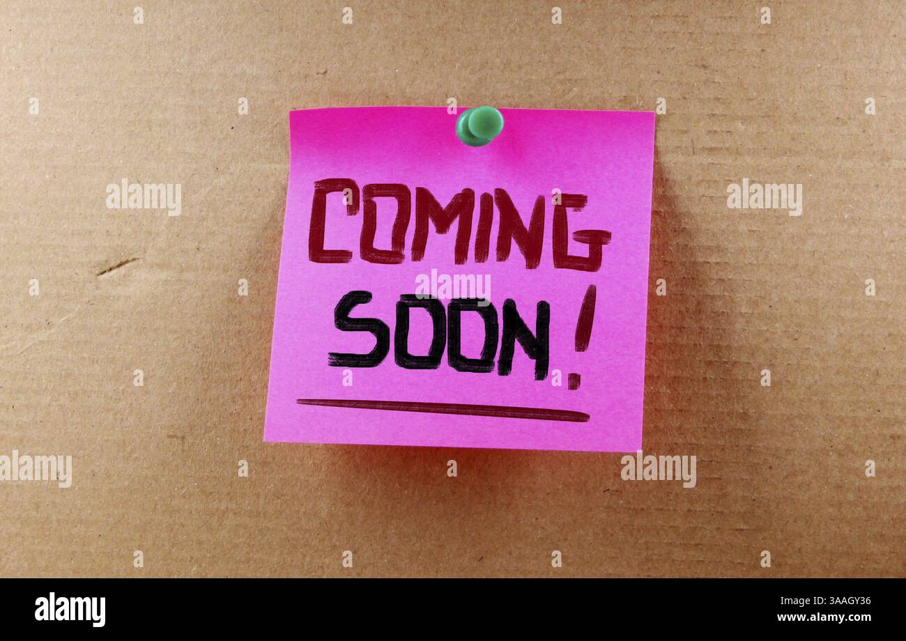 Coming Soon Concept Stock Photo - Alamy