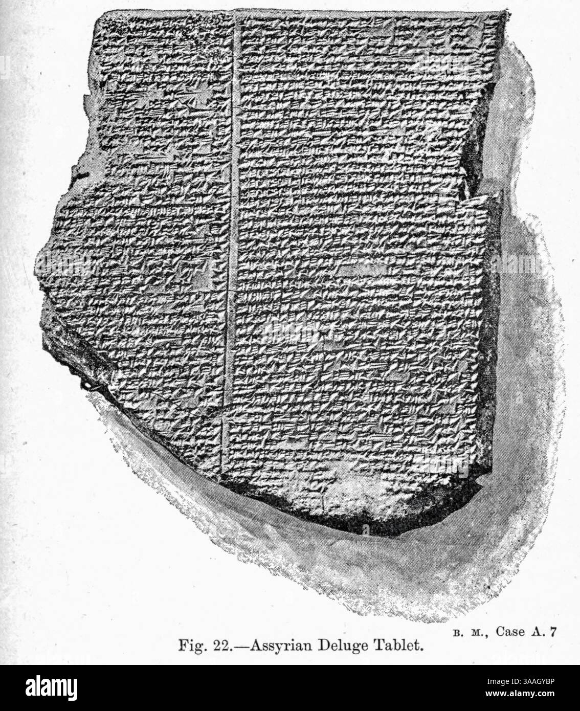 Assyrian Deluge Tablet.from the book Graven in the rock : or, The ...