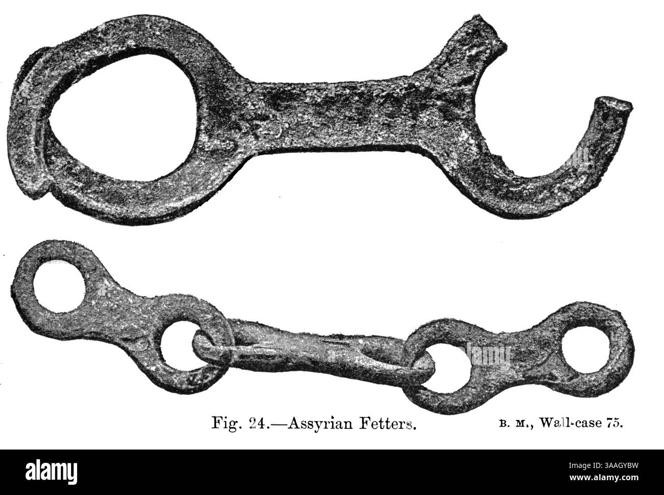 Assyrian Fetters. from the book Graven in the rock : or, The historical ...