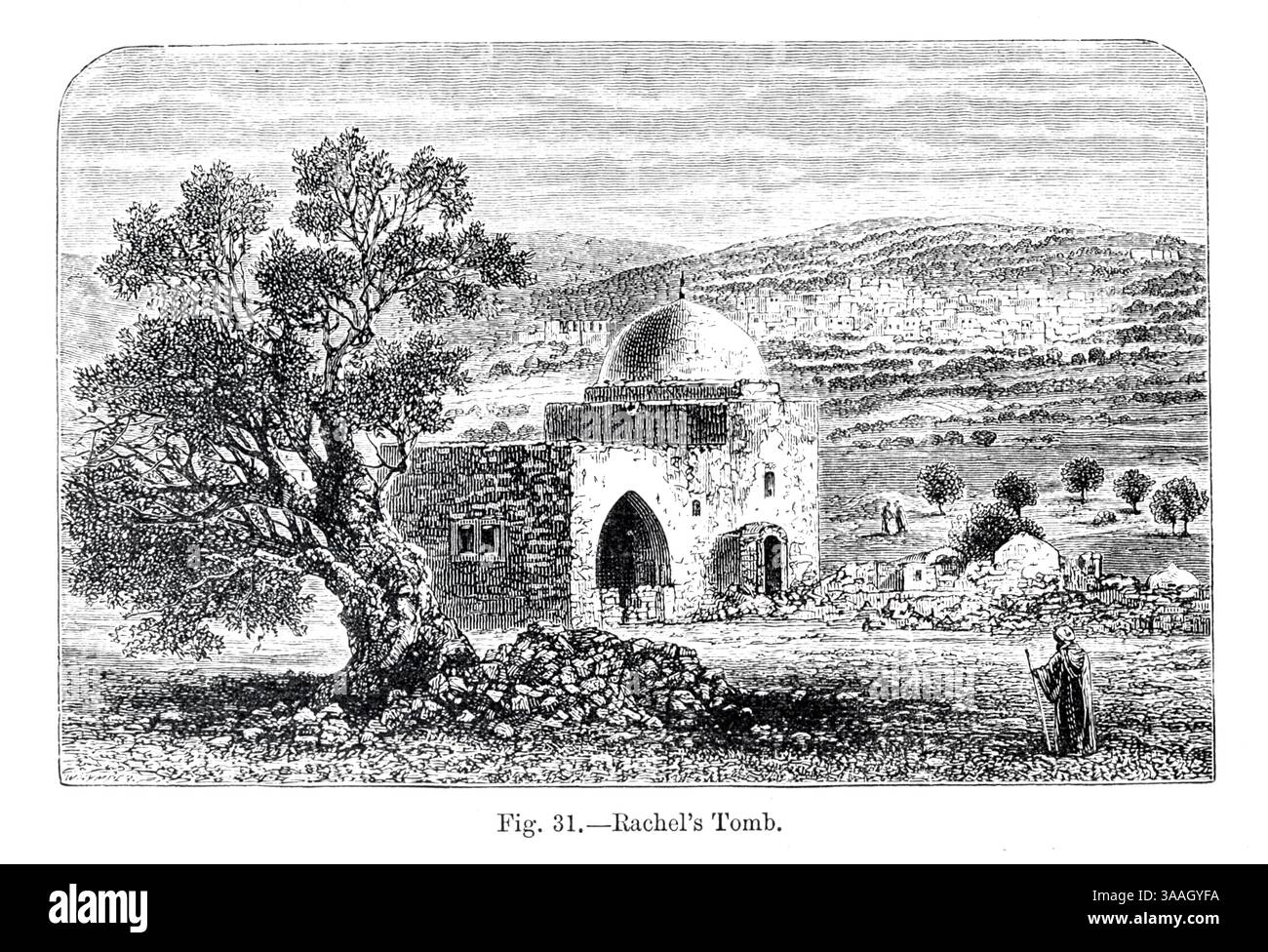Tomb of Rachel from the book Graven in the rock : or, The historical ...