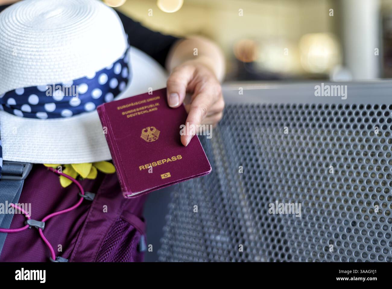 Passport control at the airport Stock Photo - Alamy