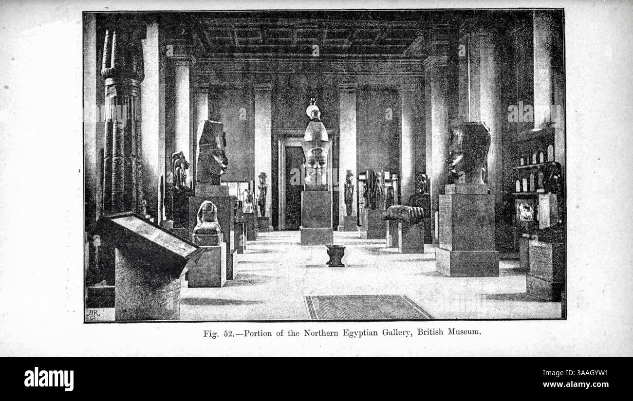Portion of the Northern Egyptian Gallery, British Museum from the book ...