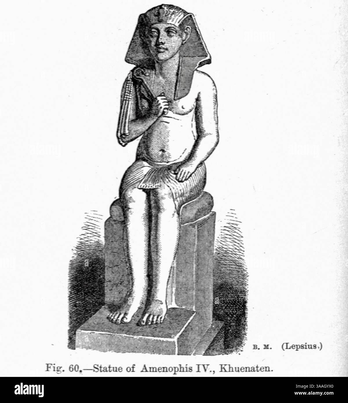 Statue of Amenophis IV., Khuenaten Akhenaten also spelled Akhenaton or Echnaton was an ancient ...