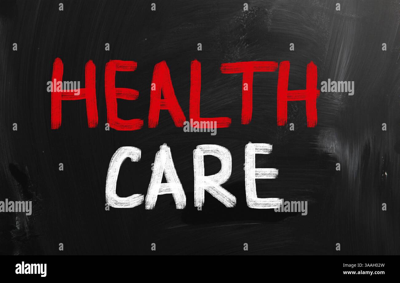 Health concept handwritten with chalk on a blackboard Stock Photo - Alamy