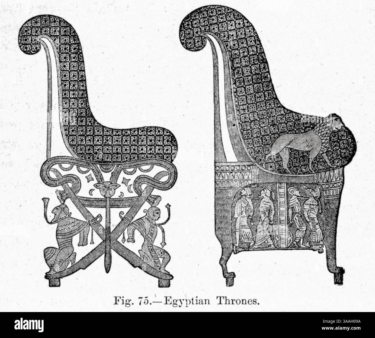 Egyptian Thrones from the book Graven in the rock : or, The historical ...