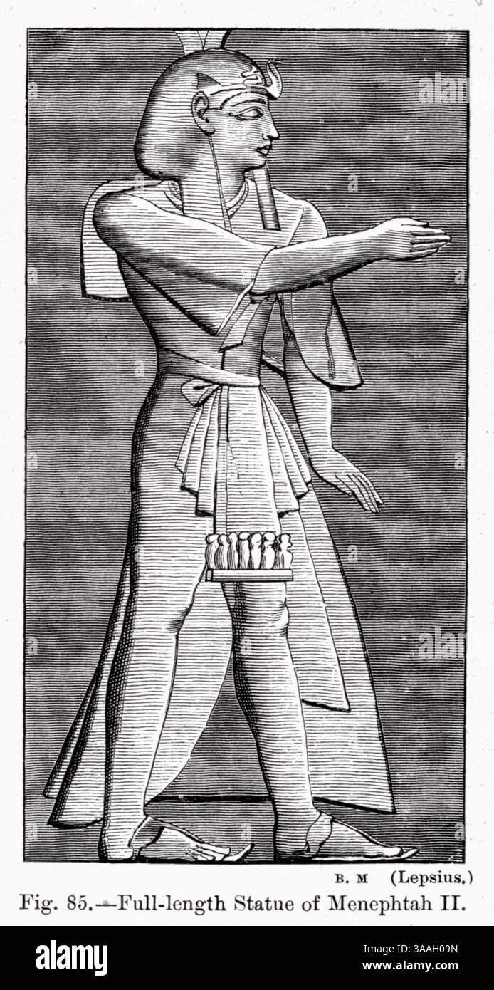 Full-length Statue of Menephtah II. [Merneptah or Merenptah was the ...