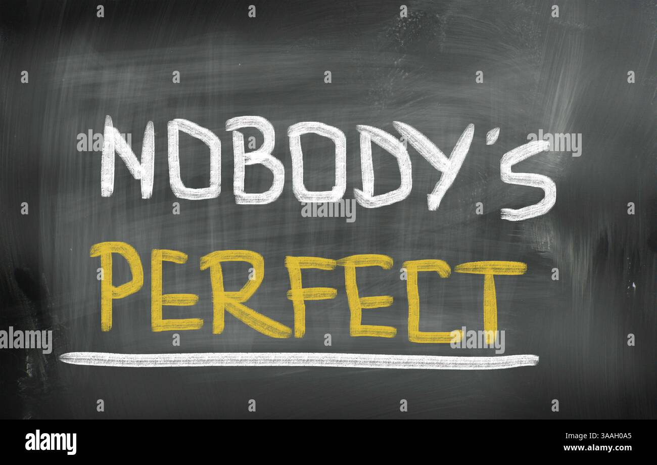 Nobody's Perfect Concept Stock Photo - Alamy