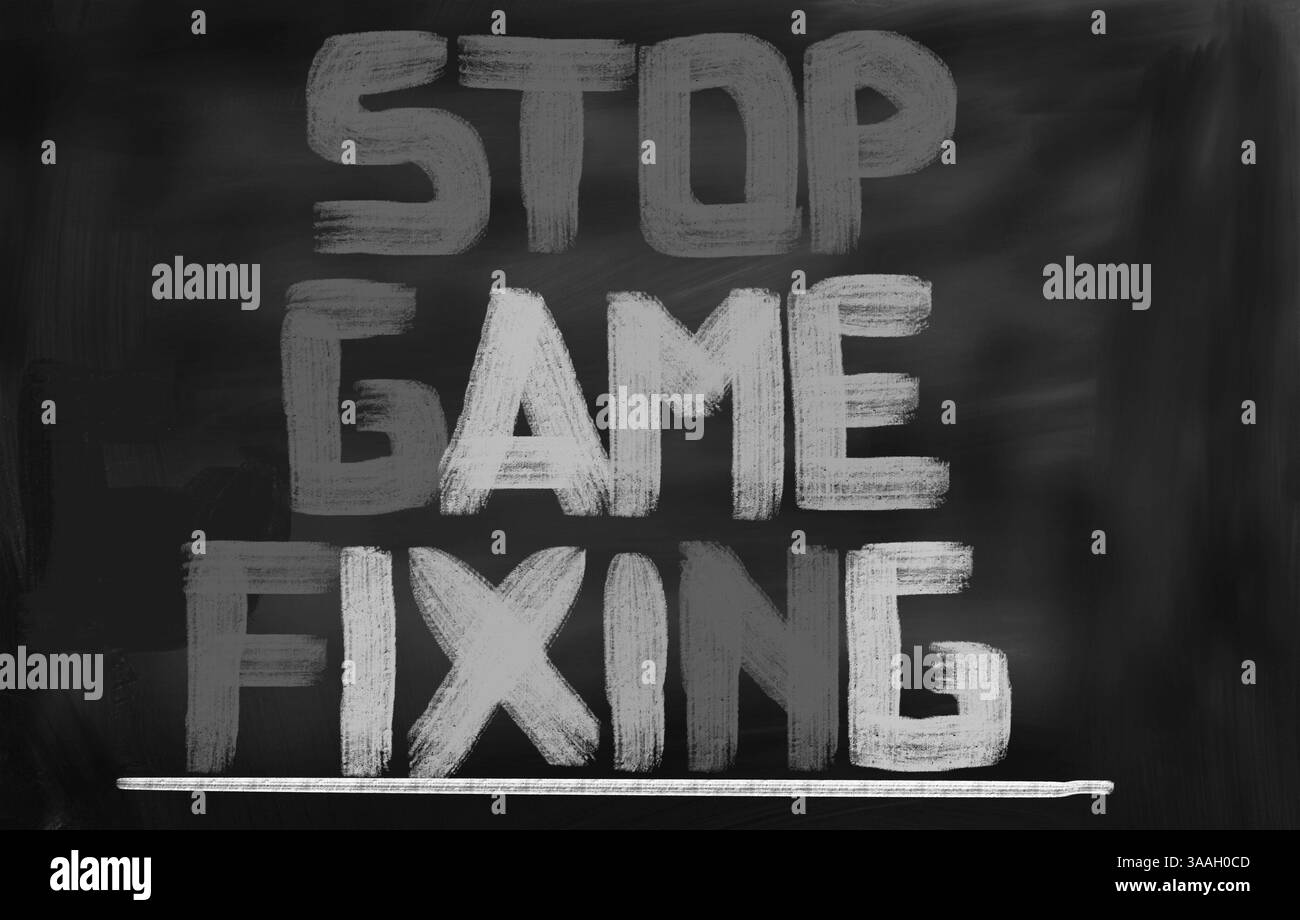 Stop Game Fixing Concept Stock Photo - Alamy