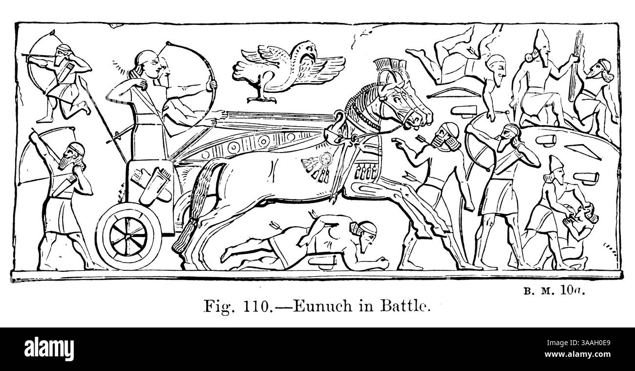Eunuch in Battle. from the book Graven in the rock : or, The historical ...